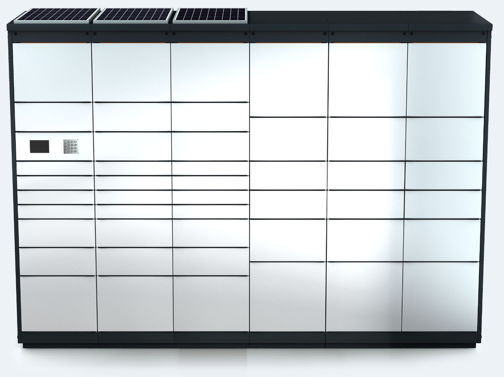 Outdoor parcel delivery unit with 47 boxes | ALFA 3
