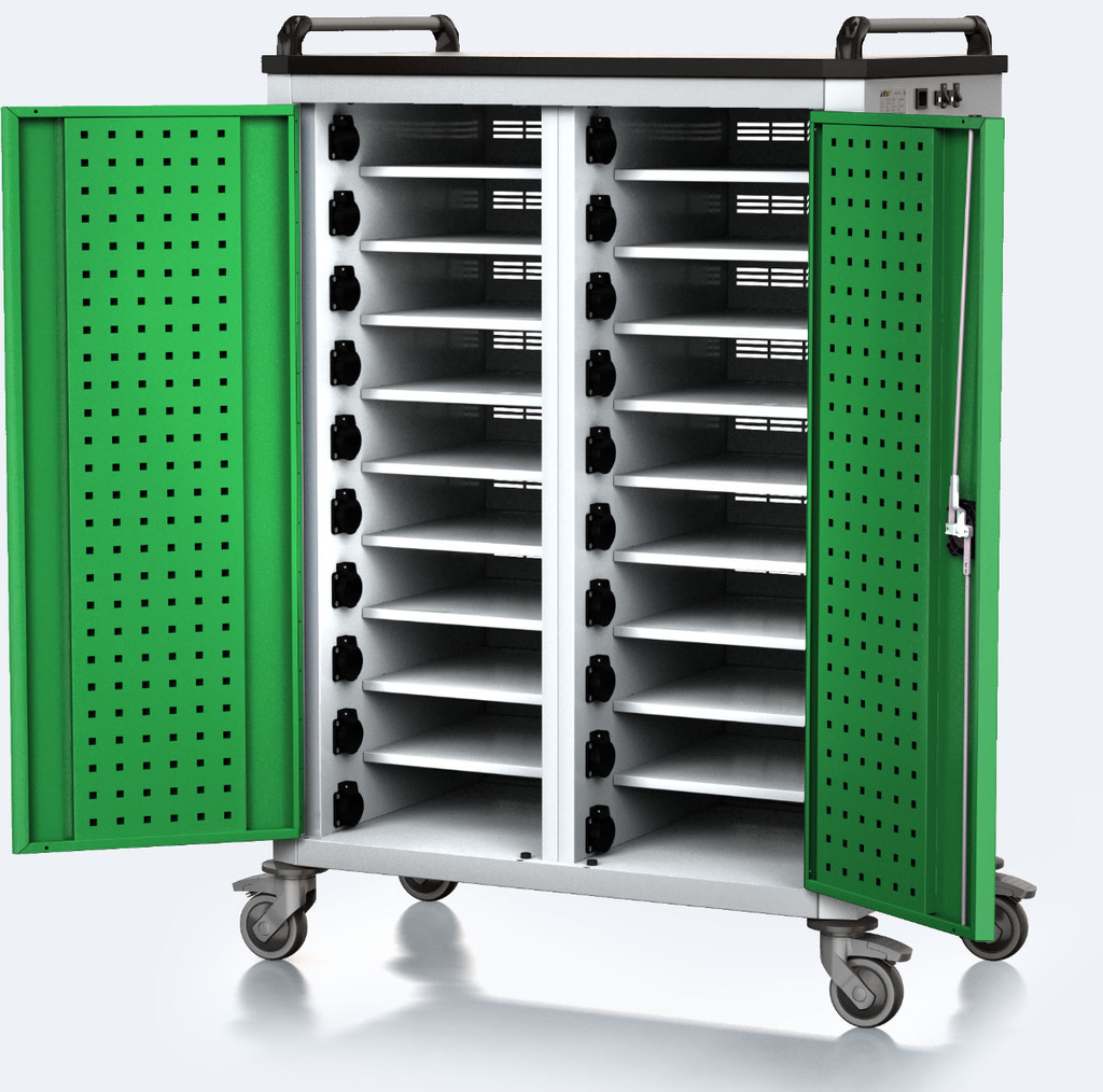 Tablet and notebook sync and charge trolleys 1340 x 515 x 540 | ALFA 3