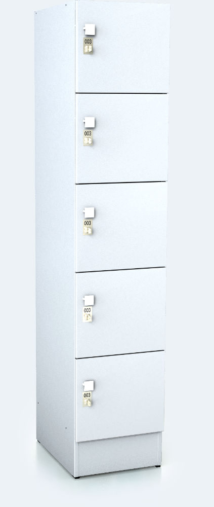 Premium lockers with five lockable boxes ALFORT AD 1920 x 400 x 520