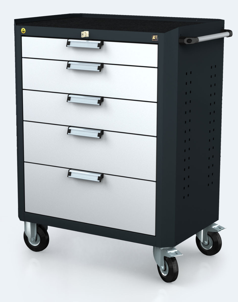 ESD - Trolley DVU 968 x 765 x 500 - basic - 5x drawers